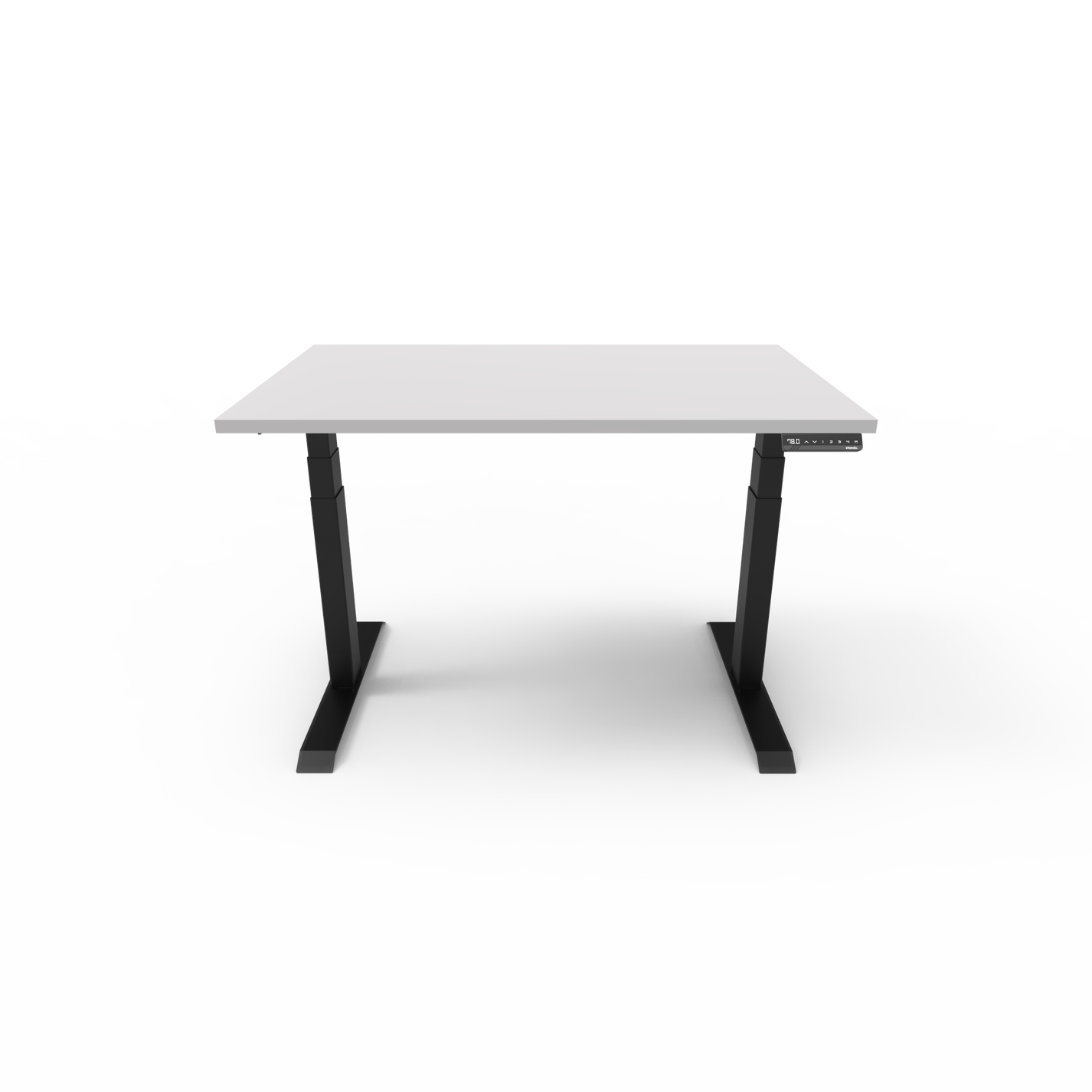 Arena Series White Melamine Sit Stand Desk | Ships Fast – Stando.