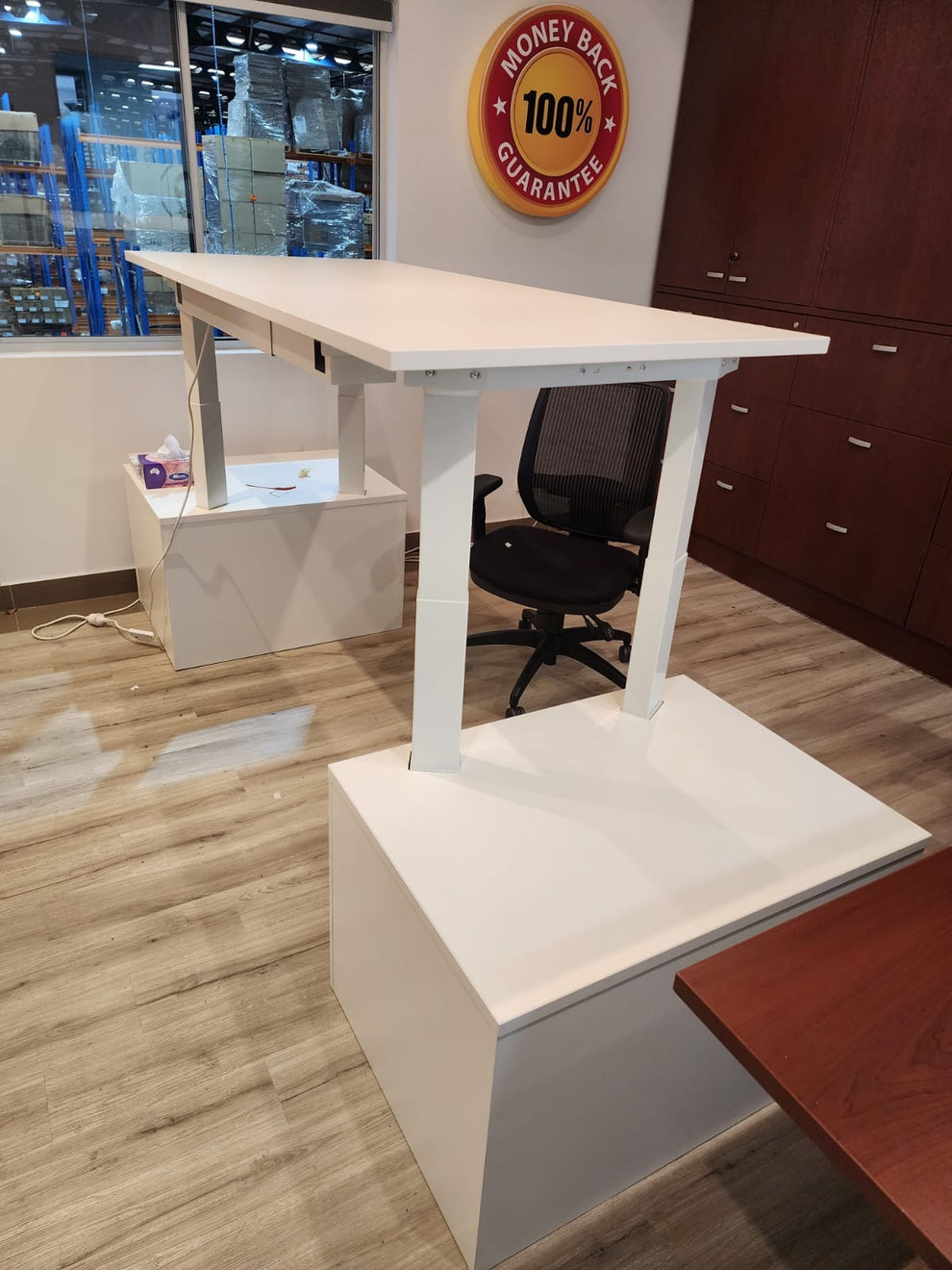 Heavy Duty 4 Leg Standing Desk with Custom Melamine Desk Top – Stando.