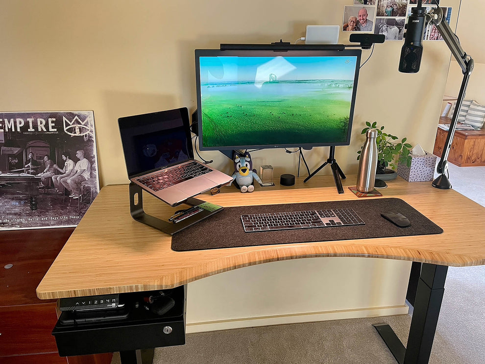 Stando Arena Bamboo Ergo Edge Sit Stand Desk – Stando.